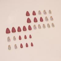 China Hot Sale Almond False Nails High Quality ABS Fake Nail Flower Pattern Press on Nail Manufacturer for sale