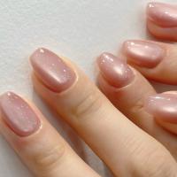 China Cat Eye Solid Color 3D Press On Nail Reusable Customization Supported for sale
