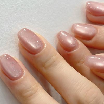 China Cat Eye Solid Color 3D Press On Nail Reusable Customization Supported for sale