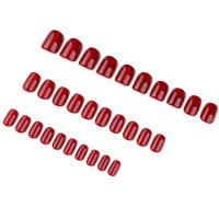 China Wine Red Solid Color 3D Artifical Nails Flashing Cat Eye Nail for sale