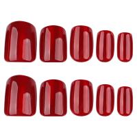 China Wine Red Solid Color 3D Artifical Nails Flashing Cat Eye Nail for sale