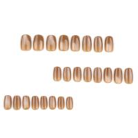 China Short Square 3D Press On Nails Quick Application Abs Material for sale