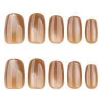 China Short Square 3D Press On Nails Quick Application Abs Material for sale