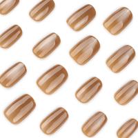 China Short Square 3D Press On Nails Quick Application Abs Material for sale