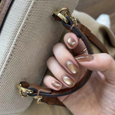 China Short Square 3D Press On Nails Quick Application Abs Material for sale