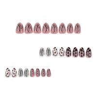 China OEM ODM Leopard Print Press On Custom Nails Short Almond Low Moq for sale