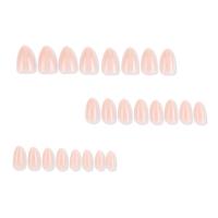 China Nude Solid Color Press On Nails MSDS Approval Almond Nails Medium for sale