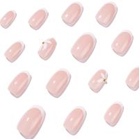 China Low MOQ ABS Plastic French Tip Artificial Nails Custom Packaging for sale