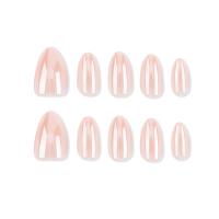China Long Lasting Glossy Solid Color Fake Nails FDA Round Press On Nails for sale