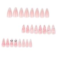 China 3D Ombre Rhinestone Press On Nails Private Label False Nails With Gems for sale