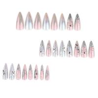 China 3D Silver Custom Press Nails Rhinestonerfly Private Label Service for sale