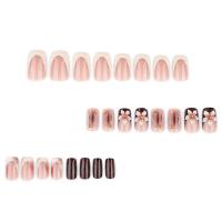 China Long Square Glossy Finish 3D Fake Nails Private Label Service for sale