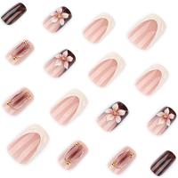 China Long Square Glossy Finish 3D Fake Nails Private Label Service for sale