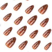 China OEM Red Cat Eye Nails MSDS Polka Dot False Nails Long Almond for sale