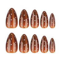 China OEM Red Cat Eye Nails MSDS Polka Dot False Nails Long Almond for sale