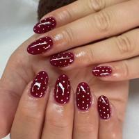 China MSDS Photoshoot Pattern Press On Nails Polka Dot False Nails for sale