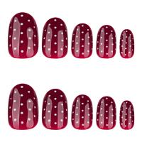 China MSDS Photoshoot Pattern Press On Nails Polka Dot False Nails for sale