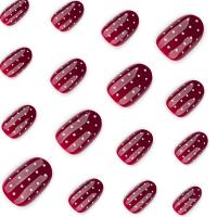 China MSDS Photoshoot Pattern Press On Nails Polka Dot False Nails for sale