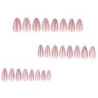China Standard Cat Eye False Nails OEM Pink Almond Shape Nails FDA Approval for sale
