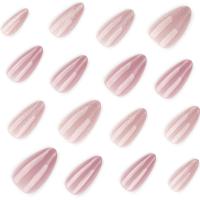 China Standard Cat Eye False Nails OEM Pink Almond Shape Nails FDA Approval for sale