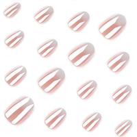 China MSDS Holographic Ombre Short Nails Gentle Long Ombre Press On Nails for sale