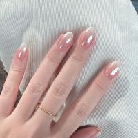 China MSDS Holographic Ombre Short Nails Gentle Long Ombre Press On Nails for sale