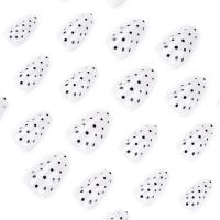 China Almond French Tip Press On Nails Black Polka Dot Ins Design False French Tip Nails for sale