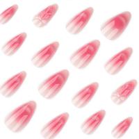 China 24 Pieces Ombre On Almond Nails Bow Ombre Press On Nails MSDS for sale