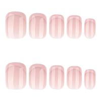 China Round French Tip Press On Nails French False Nails Private Label for sale