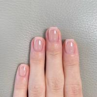 China Round French Tip Press On Nails French False Nails Private Label for sale