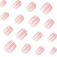 China Round French Tip Press On Nails French False Nails Private Label for sale