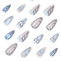 China Press On 3D Nails Ombre Private Label Almond Shape Long Nails for sale