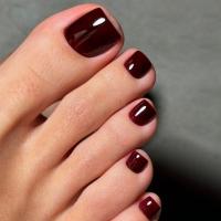 China Solid Color Press On Toenail Fake Nails 24pcs Glue / Adhesive for sale
