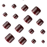 China Solid Color Press On Toenail Fake Nails 24pcs Glue / Adhesive for sale