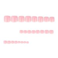 China Solid Pink Toenails Private Label Square French Pink Toe Nails for sale