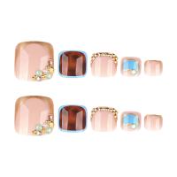 China FDA Rhinestones On Toe Nails Bling Bling Toe Nails Leopard Design for sale
