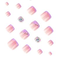 China 3D Glossy False French Toe Nails ABS French Manicure False Toe Nails for sale