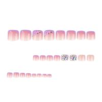 China 3D Glossy False French Toe Nails ABS French Manicure False Toe Nails for sale