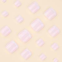 China FDA French Tip Toenails Press On 24pcs Fake French Toe Nails for sale
