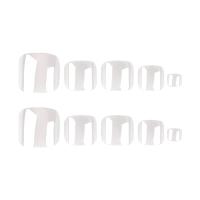 China Holographic Short Square Toe Nails FDA Square French Toe Nails for sale