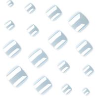China Square Solid Blue Press On Toenails Holographic Glossy Design for sale