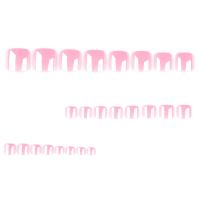 China Holographic False French Toe Nails ABS Standard Stick On French Toe Nails for sale