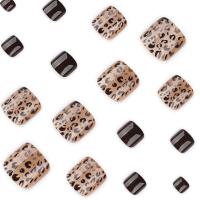 China Leopard Print Fake French Toe Nails FDA Toenail Fake Nails Girly for sale