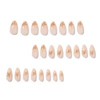 China Long Almond Pattern Artifical Nails Star Design 24 Pcs Long Lasting Wear for sale