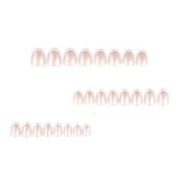 China Luxury White Gitter French Tip Fake Nails Quick Application And Removal for sale