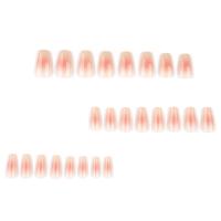China CE Glossy Surface Pink Ombre Fake Nails Natural Blush Effect for sale