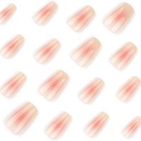 China CE Glossy Surface Pink Ombre Fake Nails Natural Blush Effect for sale