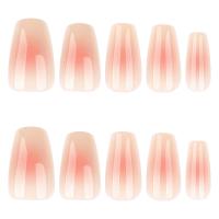 China CE Glossy Surface Pink Ombre Fake Nails Natural Blush Effect for sale