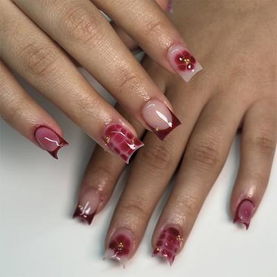 China Square Medium Length Nails 24Pcs Salon Perfect Nails In 2 Minutes for sale