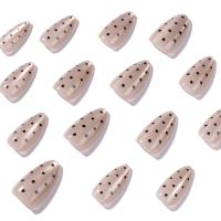 China ABS Dot Design On Nails FDA Long Almond Nails Long Lasting Wear for sale